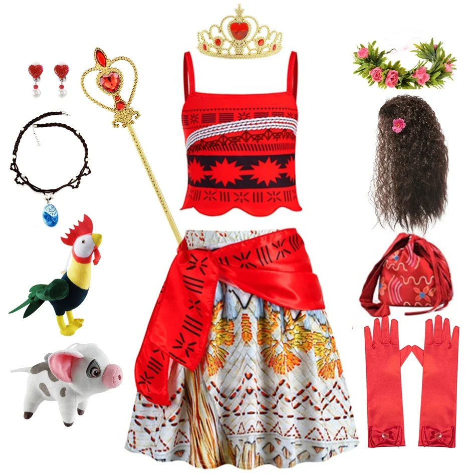Princess-Dress-Girl-Moana-Costume-Dresses-Kids-Beach-Birthday-Party ...