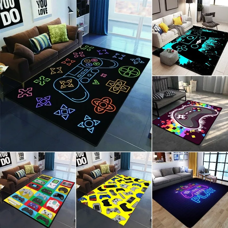 Game-Controller-Creativity-Cartoon-Carpet-Rug-for-Living-Room-Bedroom ...