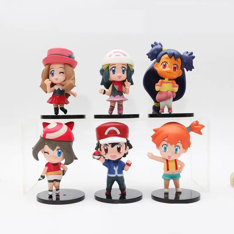 6-Pcs-Lot-Pokemon-Trainer-Figure-Ash-Ketchum-Misty-Serena-Dawn-9-10cm ...