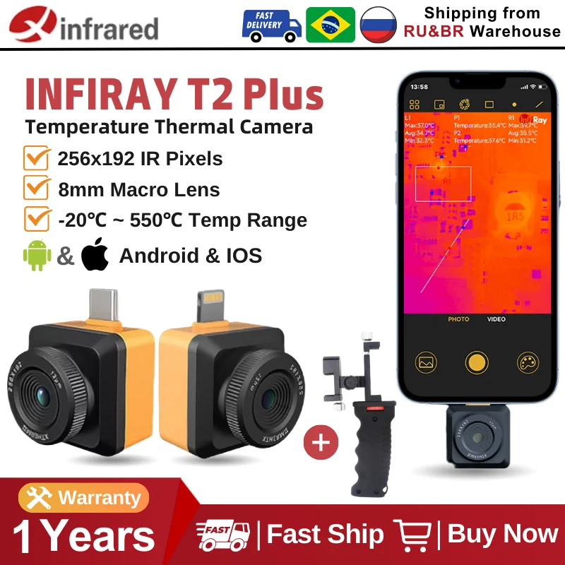 Infiray lmager térmica t2s mais t2l câmera lmaging térmica para ...