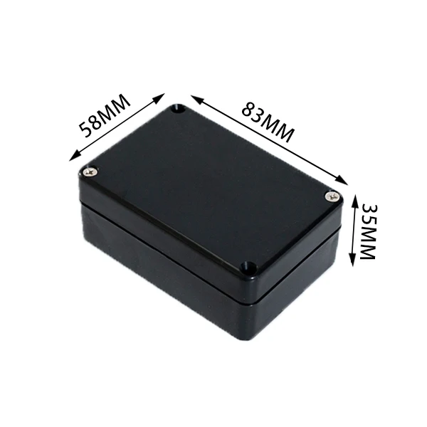 Black Box Outdoor Waterproof Case Plastic Box Electronic Project Case ...