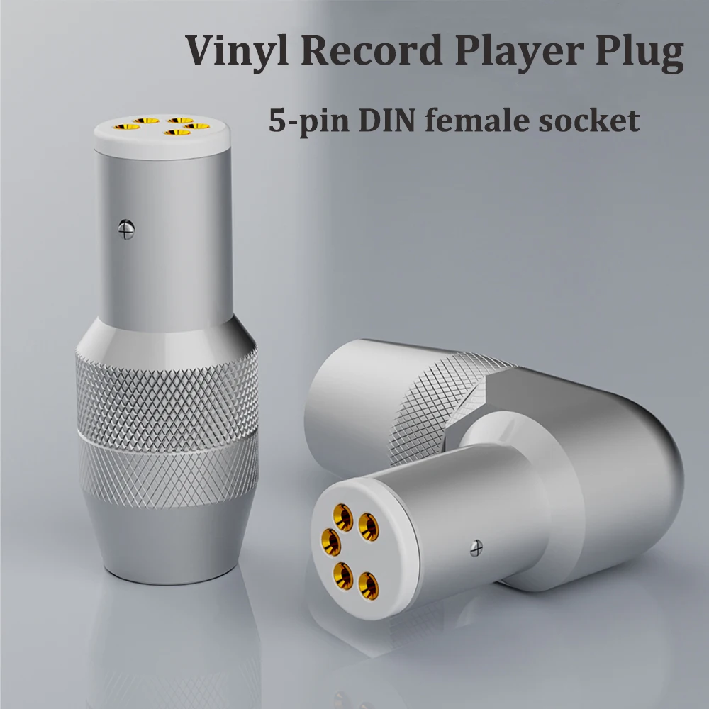 Monosaudio 5 Pin Turntable Female DIN Plug Gold Plated Direct/Right ...