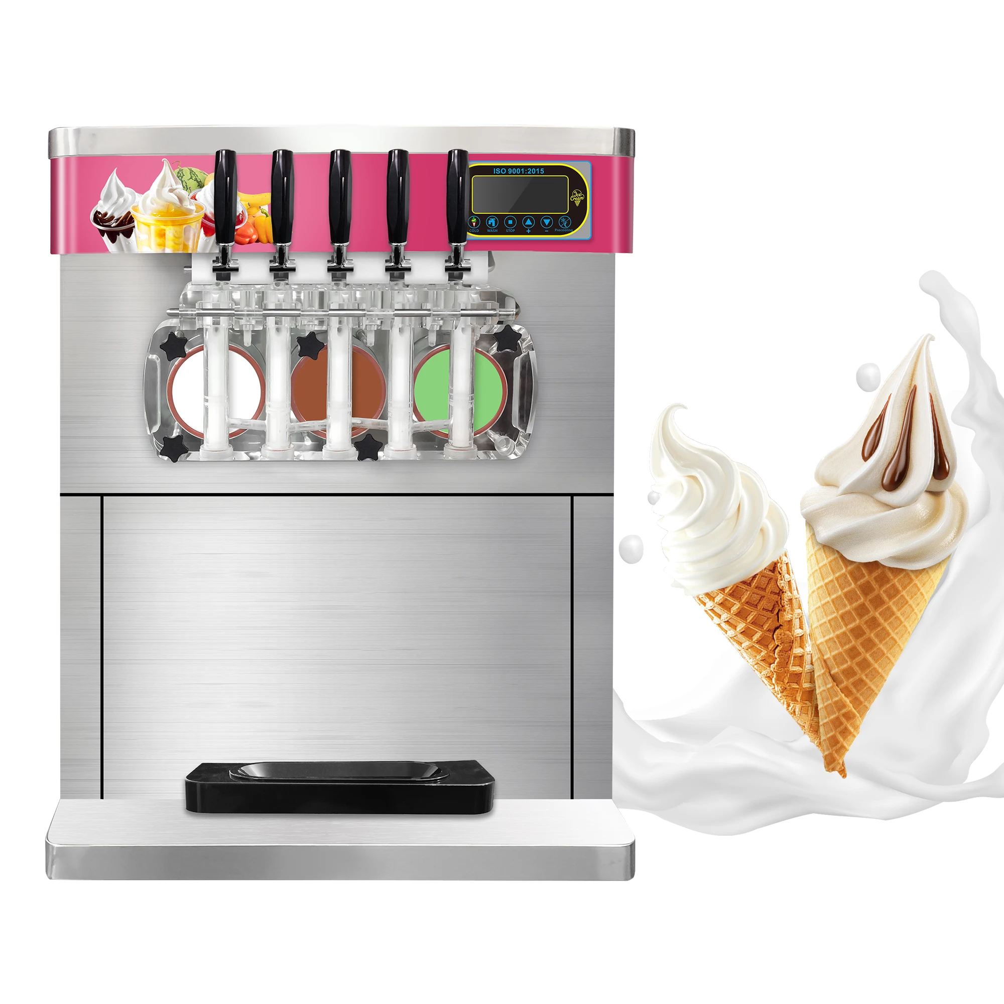 Mvckyi Professional frozen yogurt maker/table top soft ice cream ...