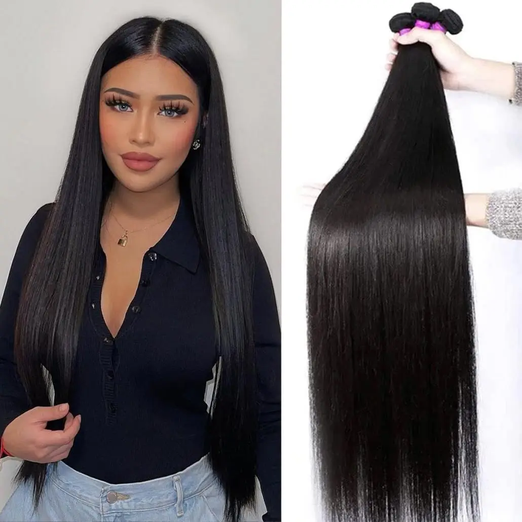 Brazilian-Straight-Human-Hair-Bundles-Deal-100-Unprocessed-Virgin-Hair ...