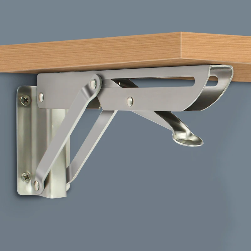 2PCS-8-20inch-Stainless-Steel-Folding-Angle-Bracket-White-Black-Iron ...