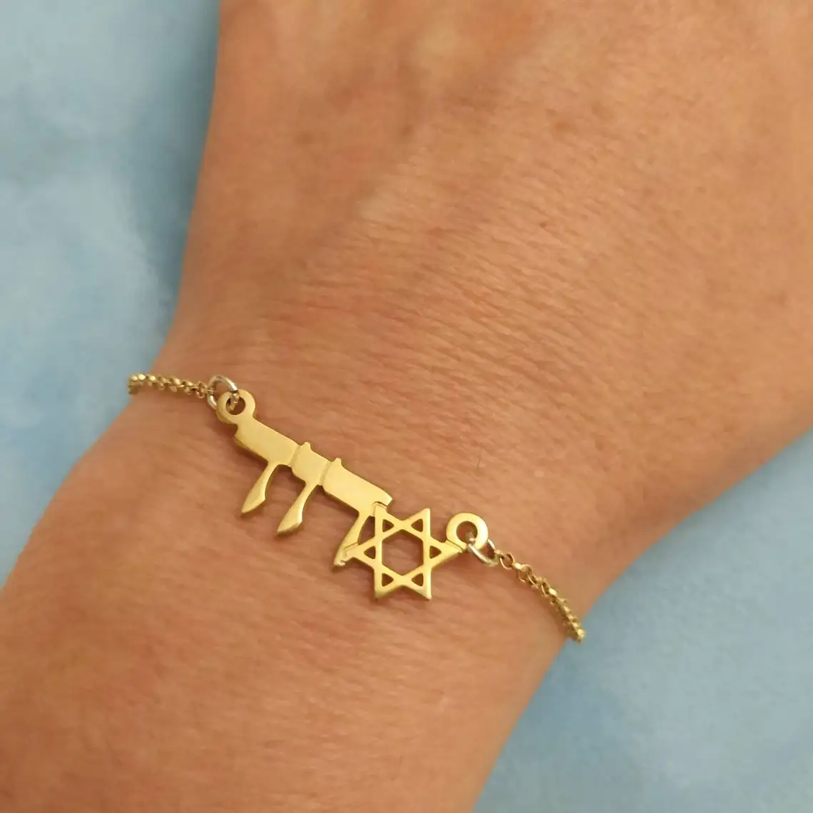 Stainless-Steel-Custom-Star-Of-David-Hebrew-Name-Bracelet-Jewish ...