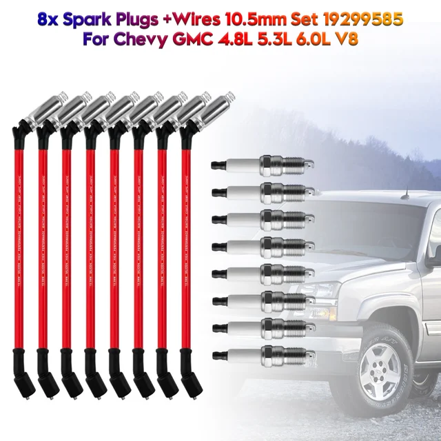 Spark Plugs And Wires Set 8 Spark Plugs & 8 Ignition Wires Set For ...