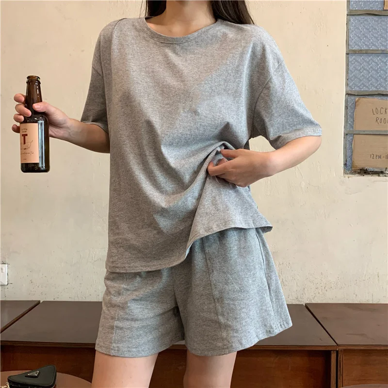 Women-s-Summer-Korean-Fashion-Elegant-Tracksuit-Loose-Shorts-Short ...