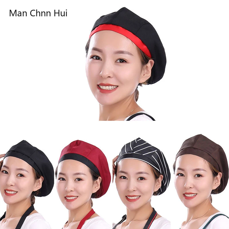 Chef-Hats-Waiter-Beret-Restaurant-Hotel-Cafe-Bar-Workwear-Kitchen-Cook ...
