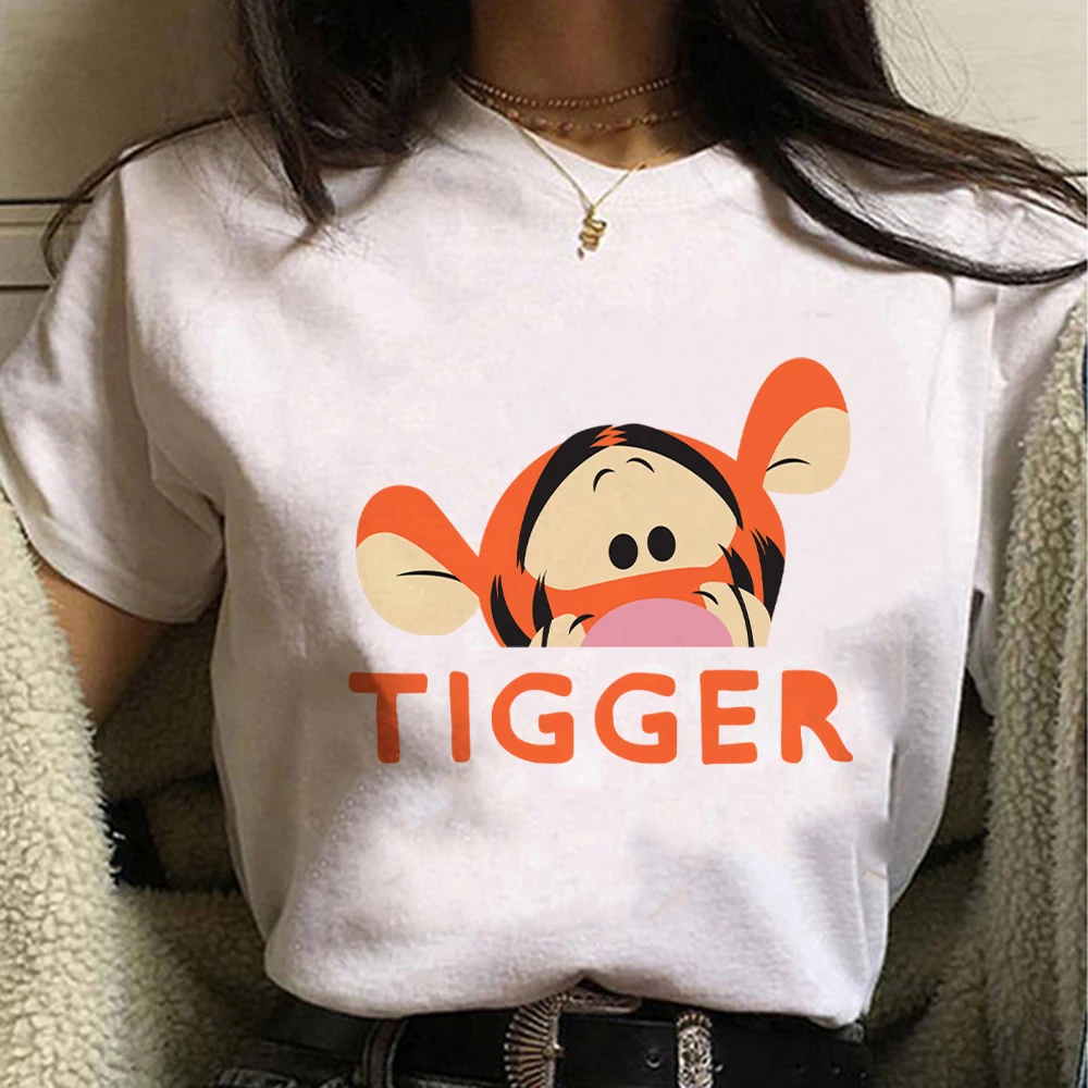 Disney-T-shirt-Cute-Tigger-Print-Fashion-Female-Clothes-Comfy-Casual ...
