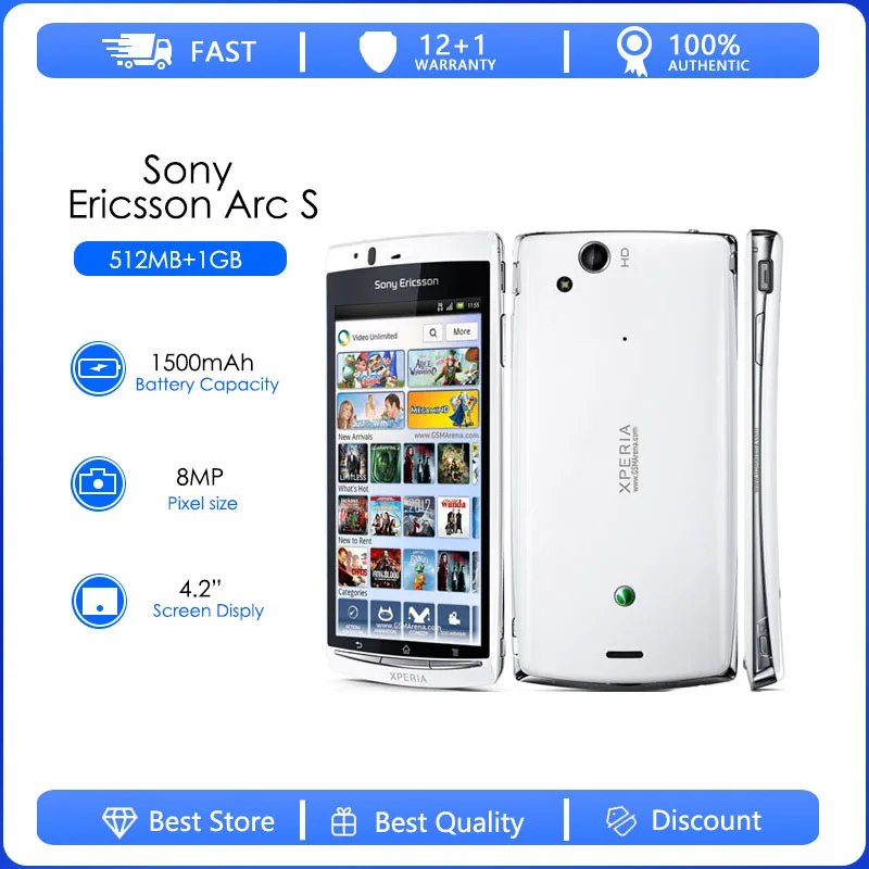 Sony-Ericsson-Xperia-Arc-S-LT18-Refurbished-Original-Unlocked-TL18i-3G ...