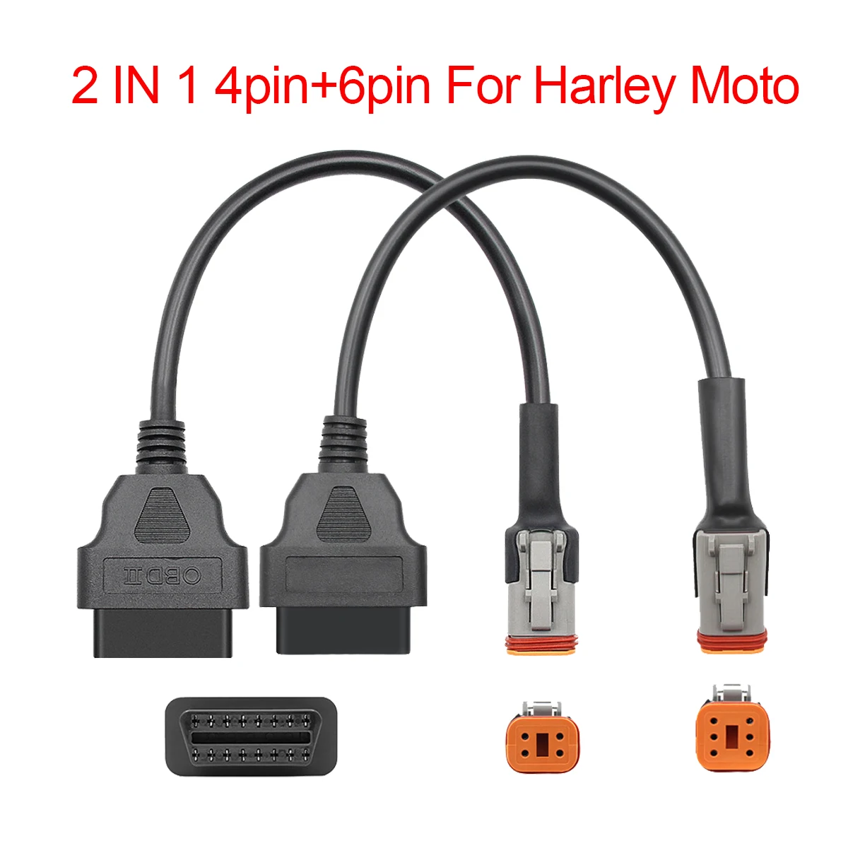 4pin for Harley Davidson 6pin to 16pin OBD 2 Extension Cable Male to ...