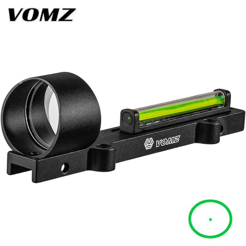 Red/Green Fiber Red Dot Sight 1x28 Collimator Sight Fit Shotguns Rib ...