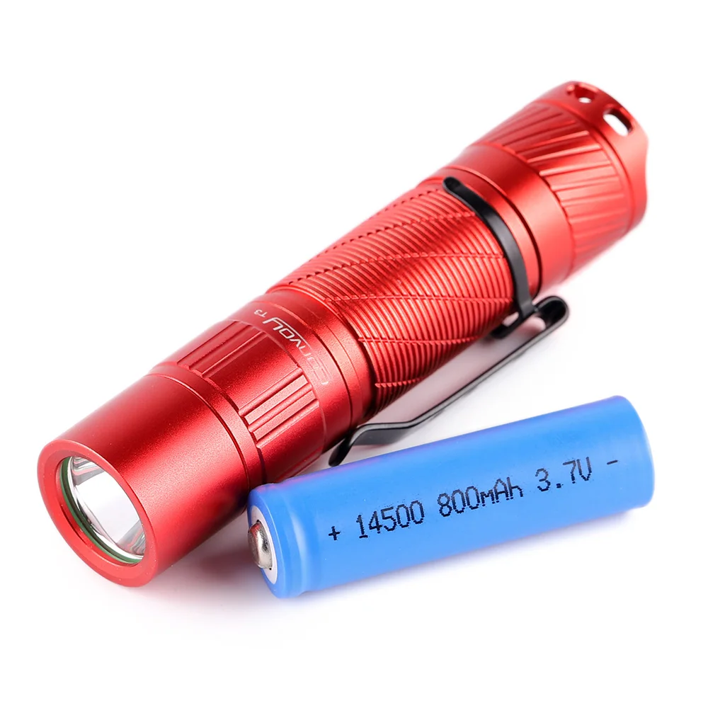 Convoy T3 Flashlight ,kr Cslnm1.23 Sst-20-dr Red Light Aa 14500,with ...