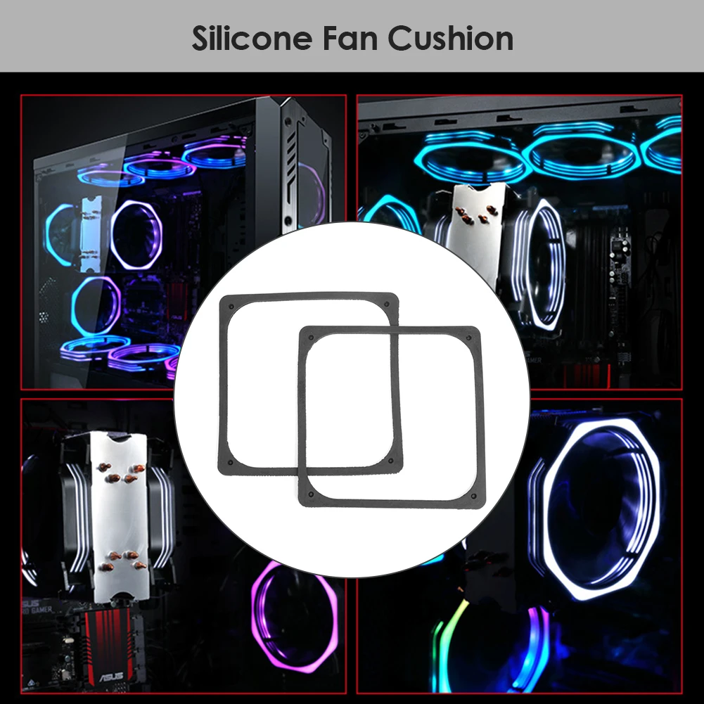 Anti-Vibration-Silicone-Rubber-Fan-Gasket-for-Computer-Case-Fan-2-Pack ...