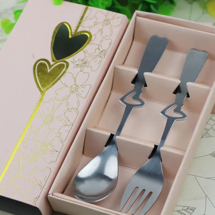 100pcs Spoons and Forks in Gift Box Perfect Pair Coffee Tea Dining ...