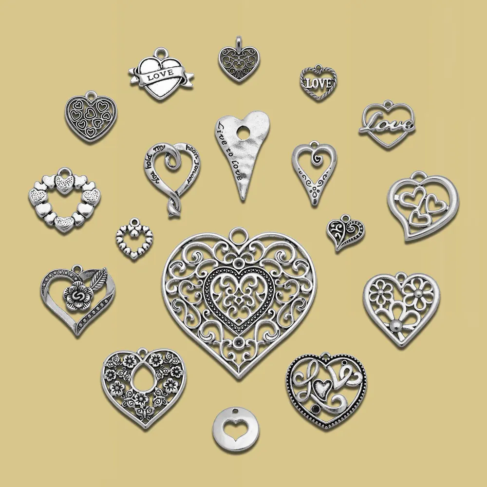 Dijes-de-flores-de-amor-de-coraz-n-colgantes-huecos-para-suministros-de ...