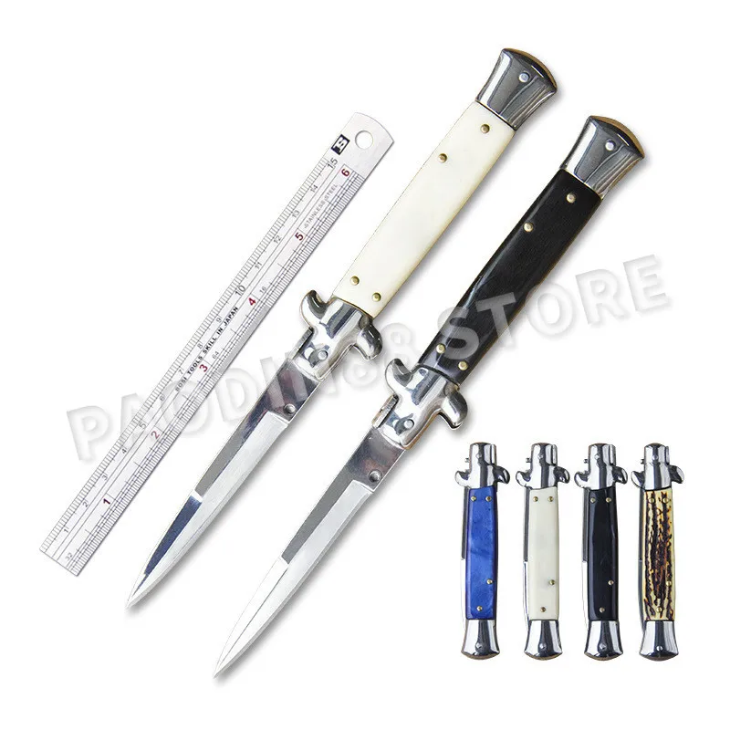Italy-Knife-Godfather-Mafia-Knife-Mirror-Stainless-Steel-Blade-Portable ...