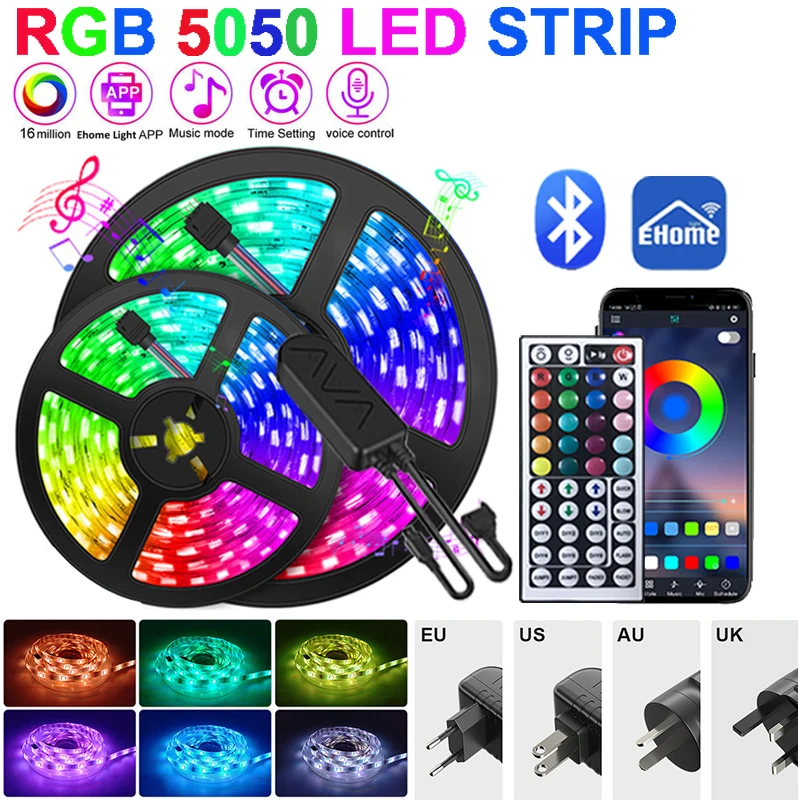 Led-Lights-Strips-Bluetooth-Wifi-220v-Rgb-Led-Tape-5050-Led-Strip ...