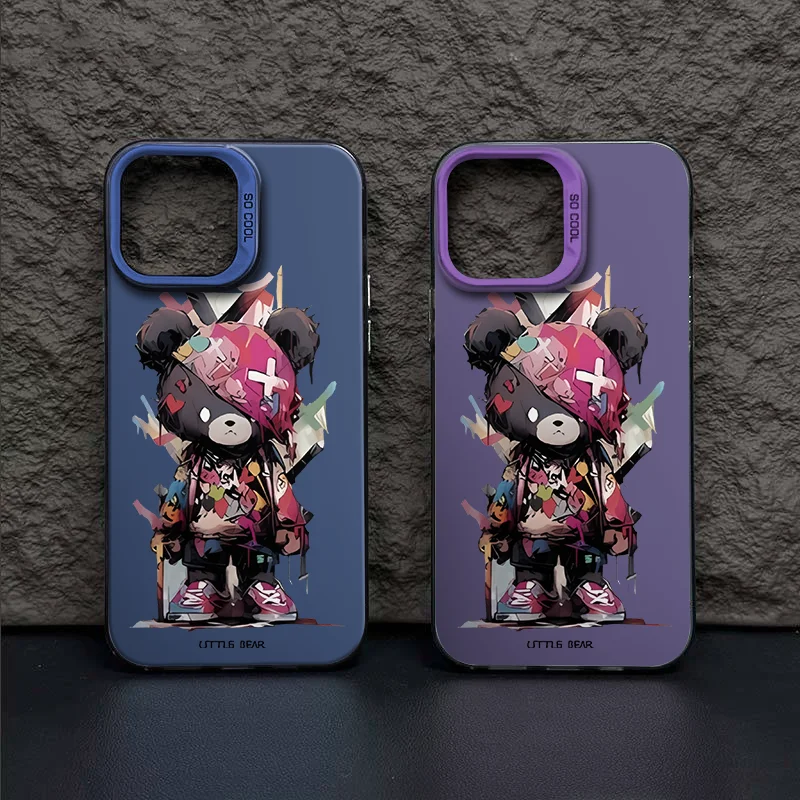 IPhone-15-Pro-Case-Cool-Little-Bear-ins-Colorful-Cartoon-Graffiti-Phone ...