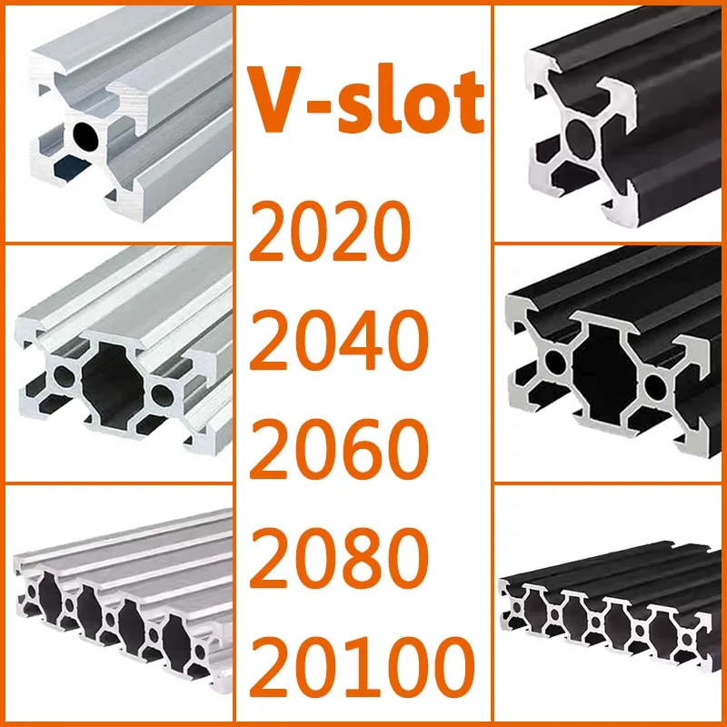 V-slot 2020 2040 2060 2080 20100 Aluminum Profile DIY Framework Linear ...