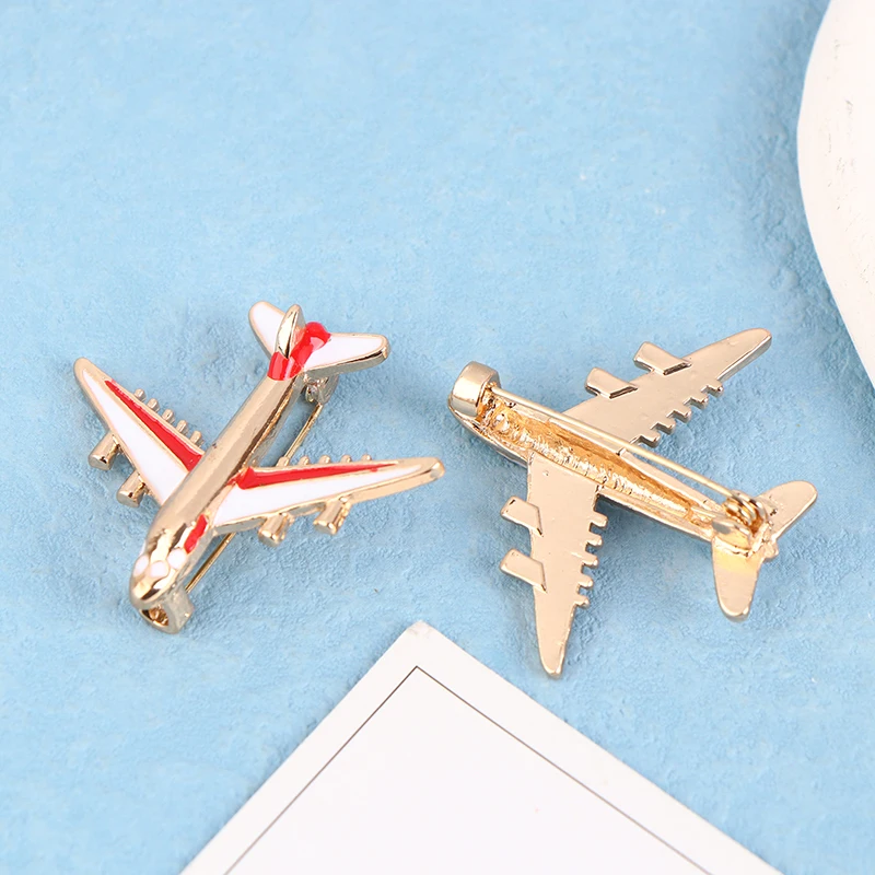 1PC-Alloy-Airplane-Brooch-Pins-Enamel-Red-Blue-Plane-Luxury-Brand ...