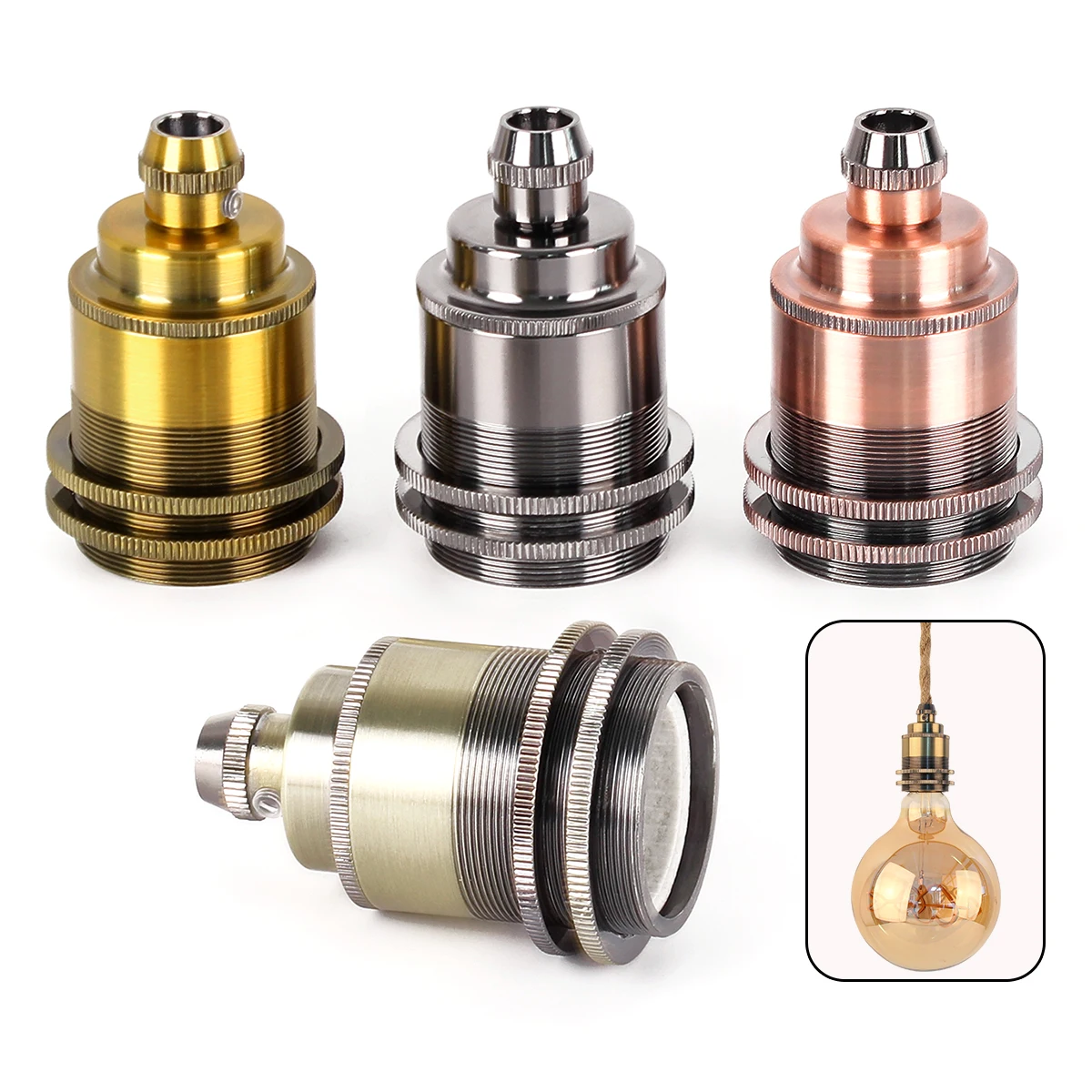 Vintage-Screw-Socket-E27-Lamp-Holder-Ceramics-Lampholder-Industrial ...