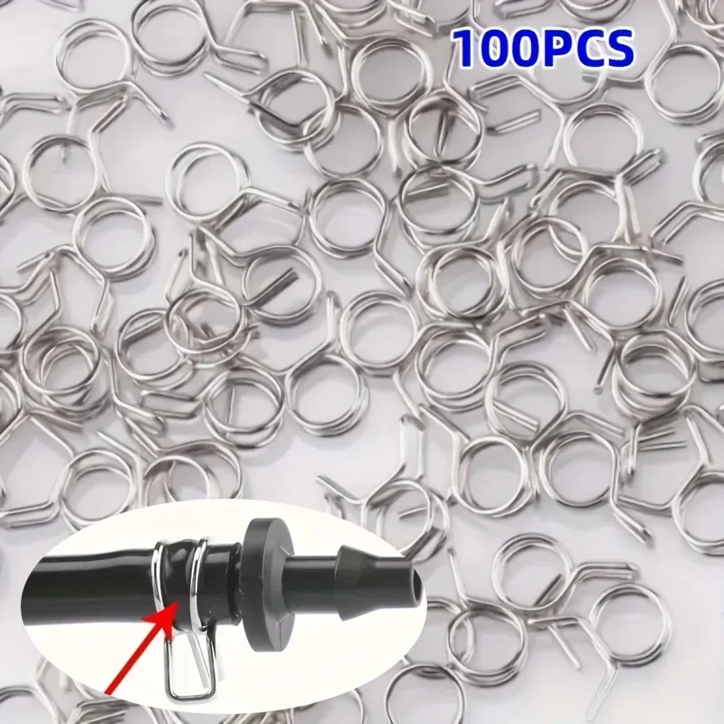 100pcs 1/4-inch Stainless Steel Irrigation Clips Heavy-duty Rust-proof ...