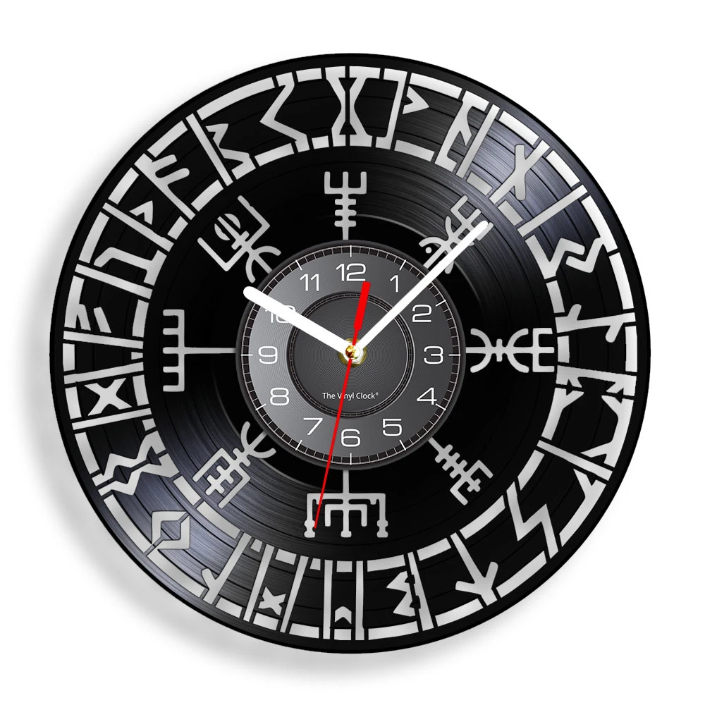 Wall Clock Nordic Symbol | Wall Clock Style Vikings | Viking Vinyl ...