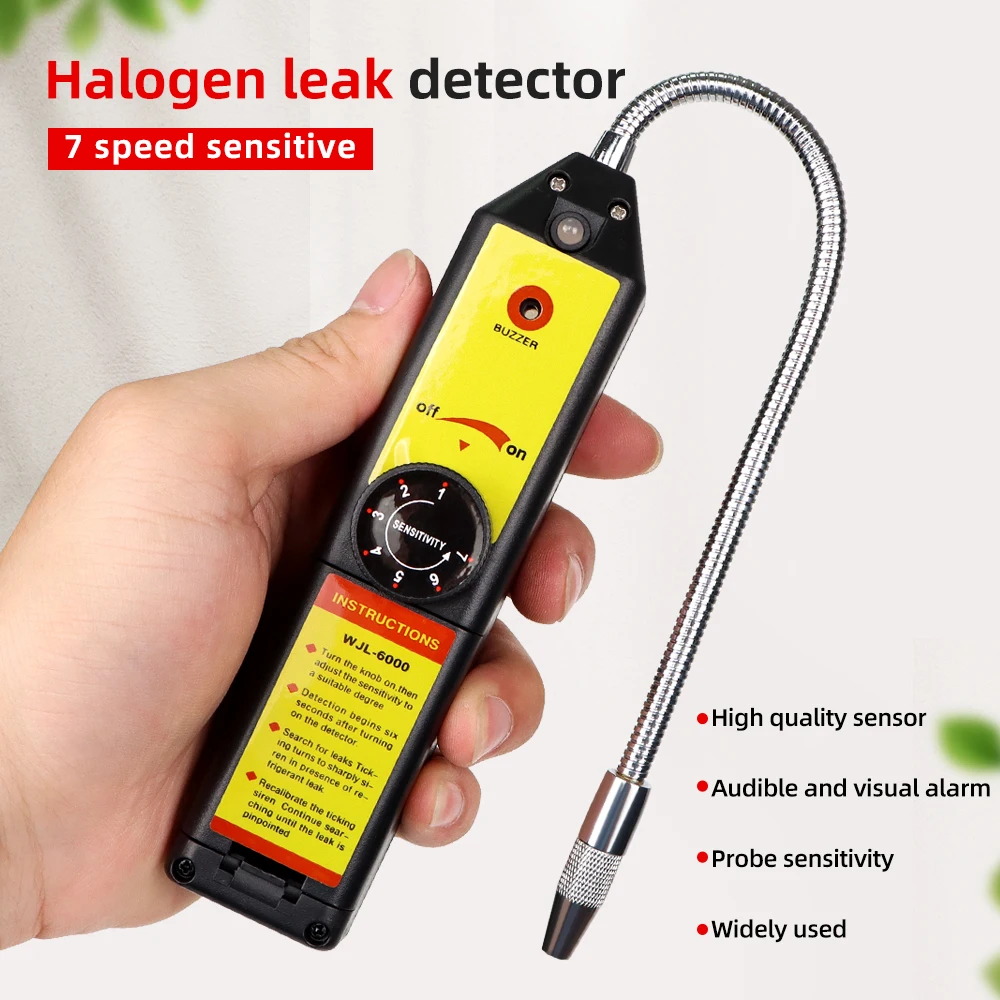 Detector de fugas halógenas de WJL-6000, probador de aire acondicionado ...