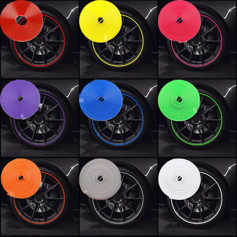 Universal-Wheel-Rims-Protector-Decor-Strip-Rubber-Trim-Durable-Car ...