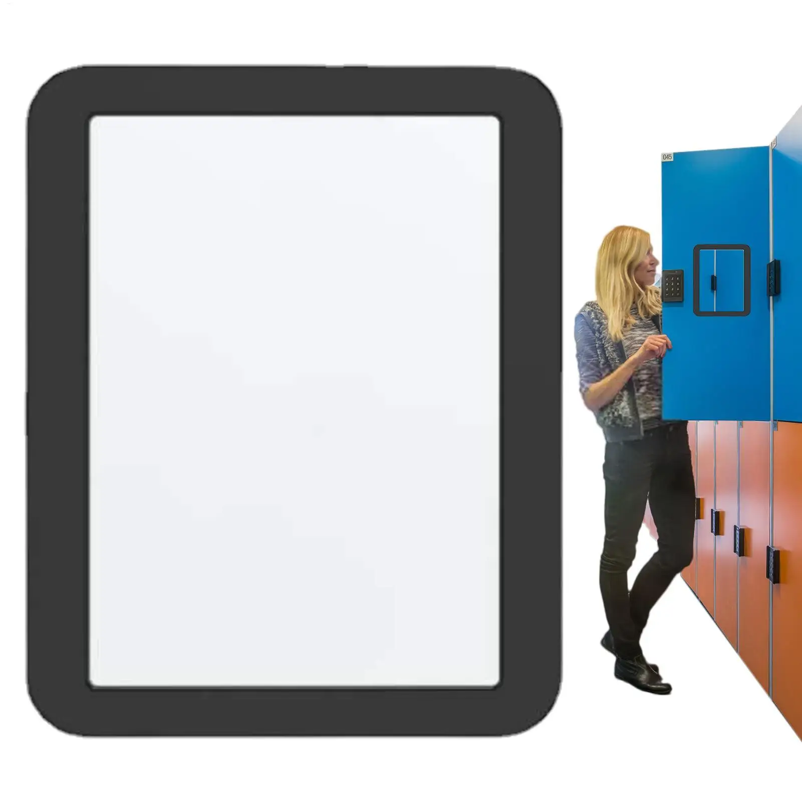 12.5*18cm Locker Mirror Magnet Small Locker Mirror Portable Rectangular ...