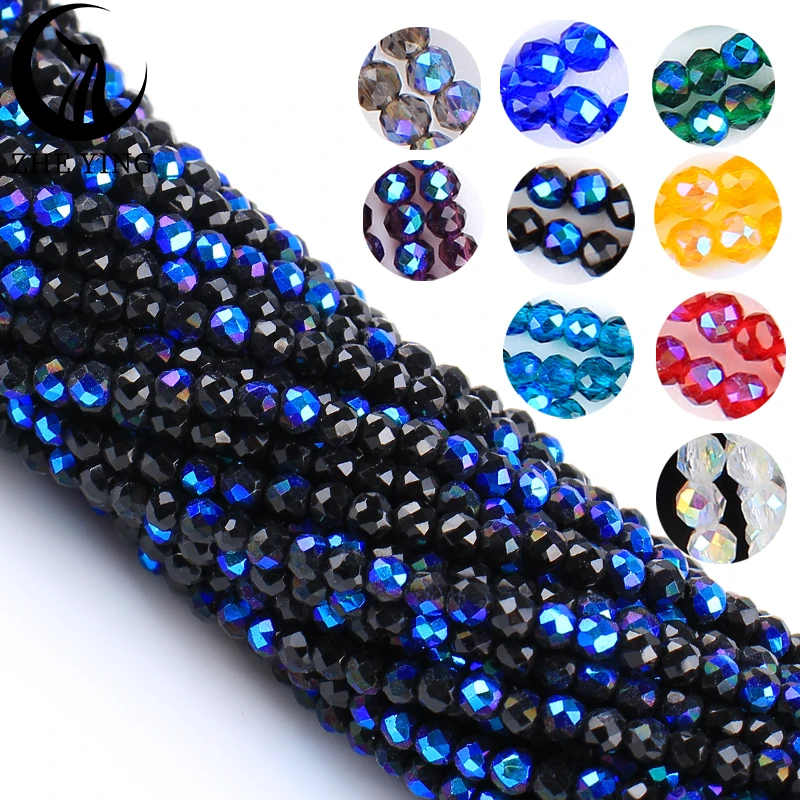 Wholesale 2mm Electroplating AB Beads 18 Colors Faceted Hydro Crystal ...