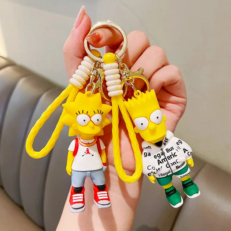 American-TV-Cartoon-Anime-The-Simpsons-Pendant-Keychain-Car-Key-Chain ...