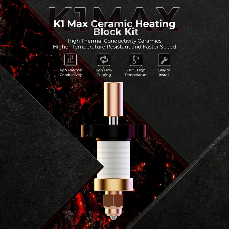 K1 Max Thermal Conductivity Kit for 3D Printer,Ceramic Heating nights ...