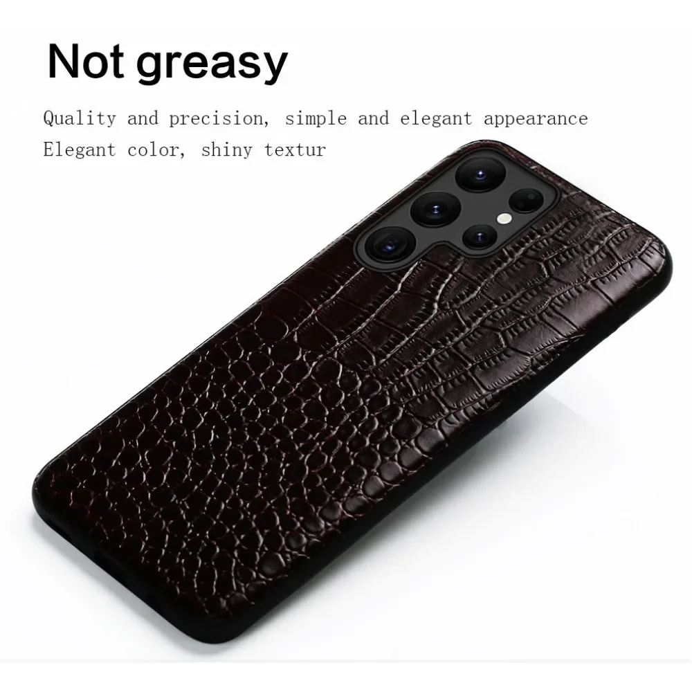 Crocodile-Pattern-Cowhide-Leather-Case-for-Samsung-Galaxy-S24-Ultra-S23 ...