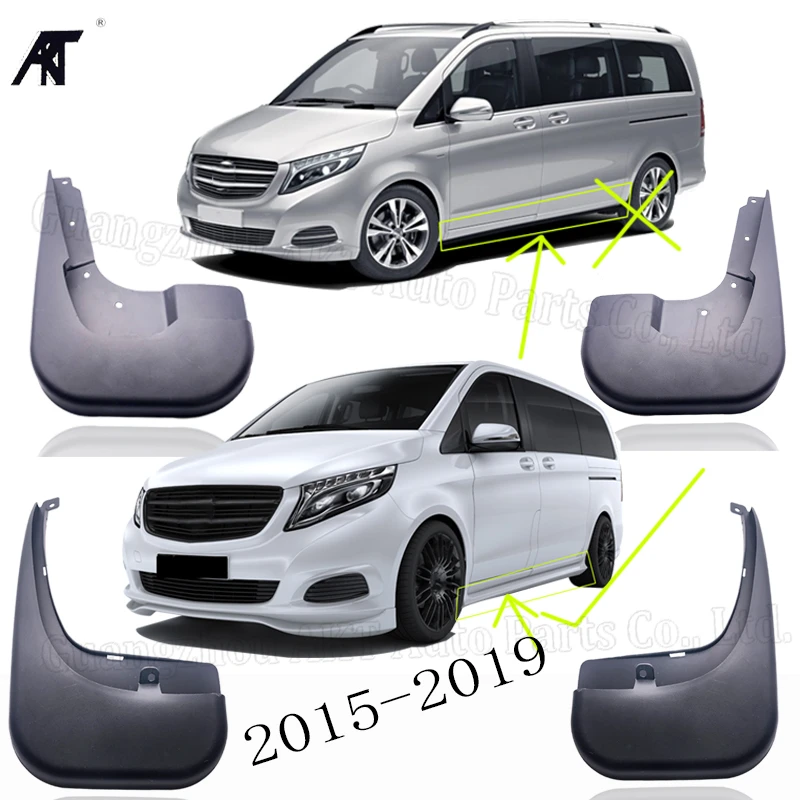 Car Mud Flaps Splash Guards Fender Mudguard For Mercedes V Class Benz ...