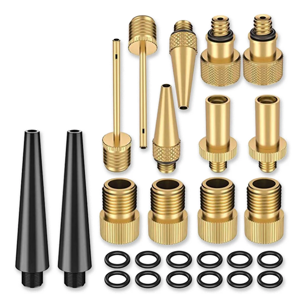26-Pieces-Bicycle-Valves-Adapter-Pump-Adapters-Inflator-Tool-Parts ...