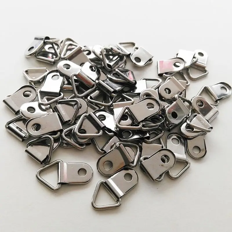 100pcs-D-Ring-Hanging-Picture-Frame-Strap-Hanger-Hooks-Oil-Painting ...