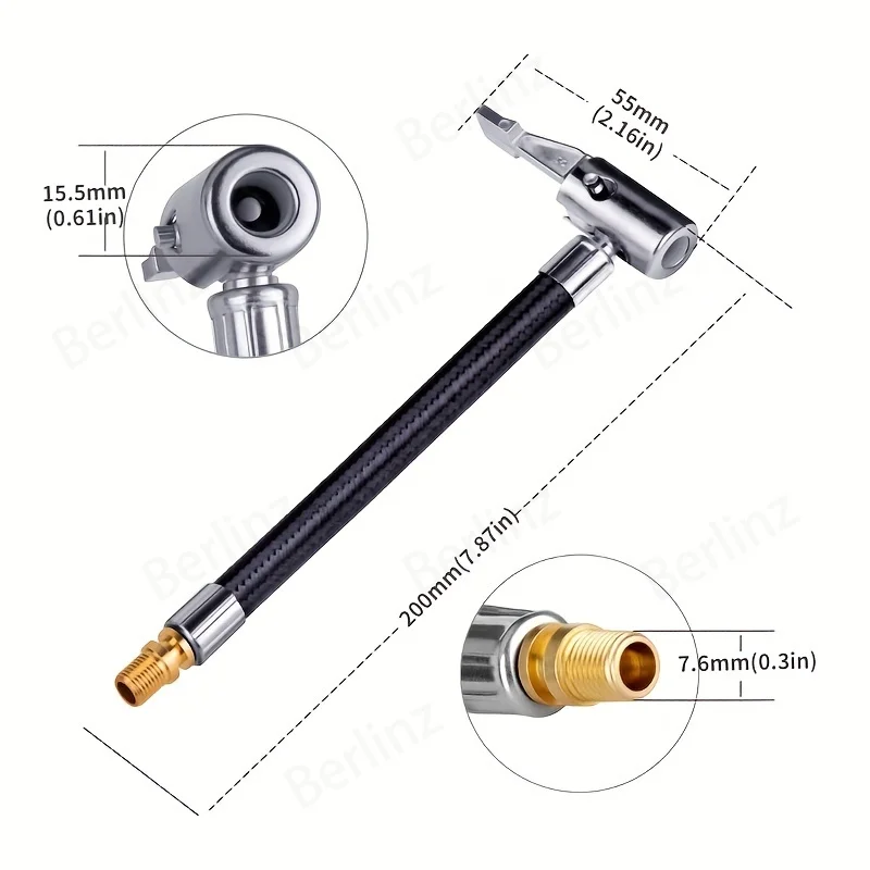 20cm-7-87in-Tire-Inflation-Hose-Adapter-Used-To-Twist-And-Convert-To ...