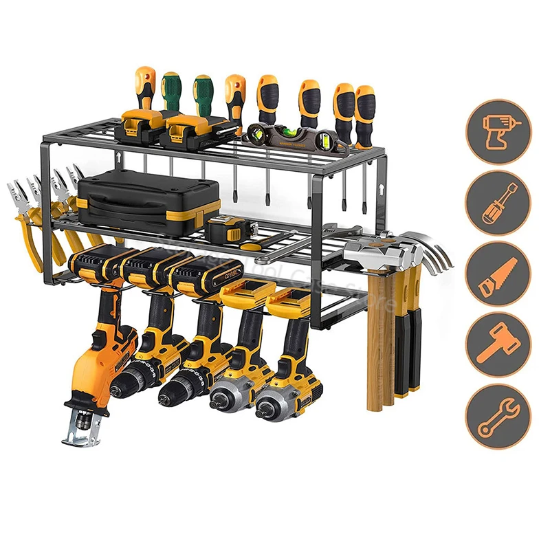 Power-Tool-Organizer-Rack-3-Layers-Wall-Mount-Wrench-Organizer-Electric ...