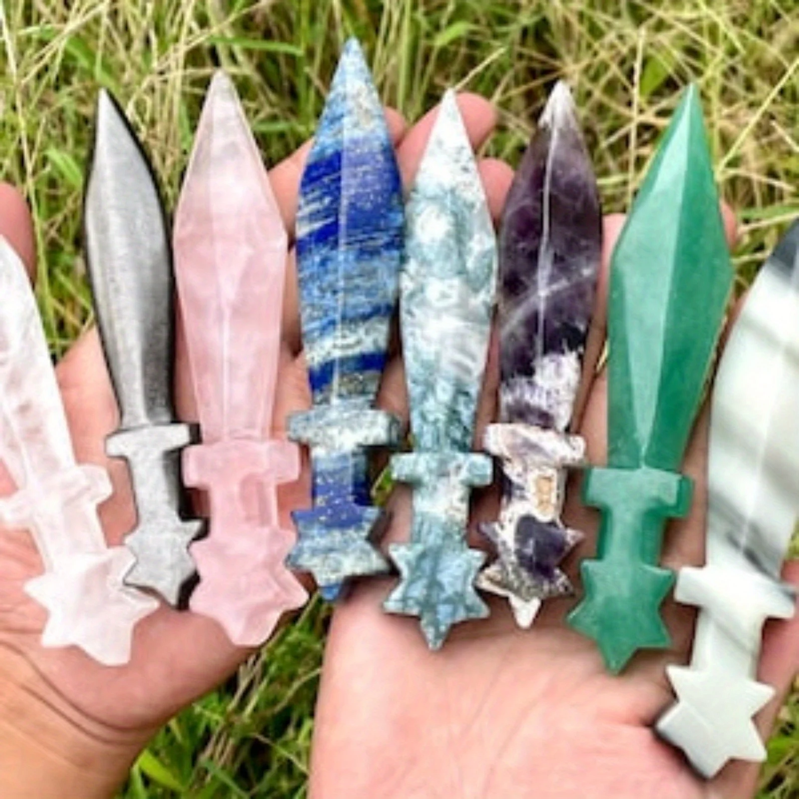 Jewelry Patterns 1pc Unique crystal Knife - Hand quartz carved knife ...