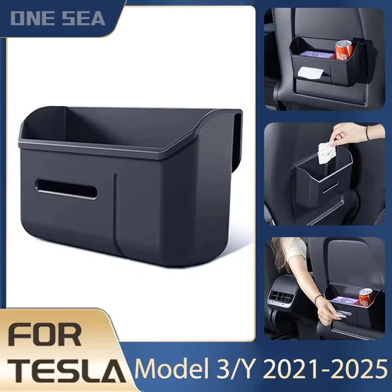 TPE Storage Box for Tesla Model 3 Model Y 2021-2025 Seat Back Storage ...