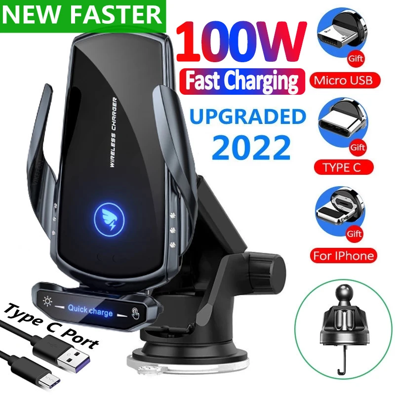 30w Car Wireless Charger For Iphone 13 12 Samsung S20 Note10 Magnetic Qi Fast Charging Station ...