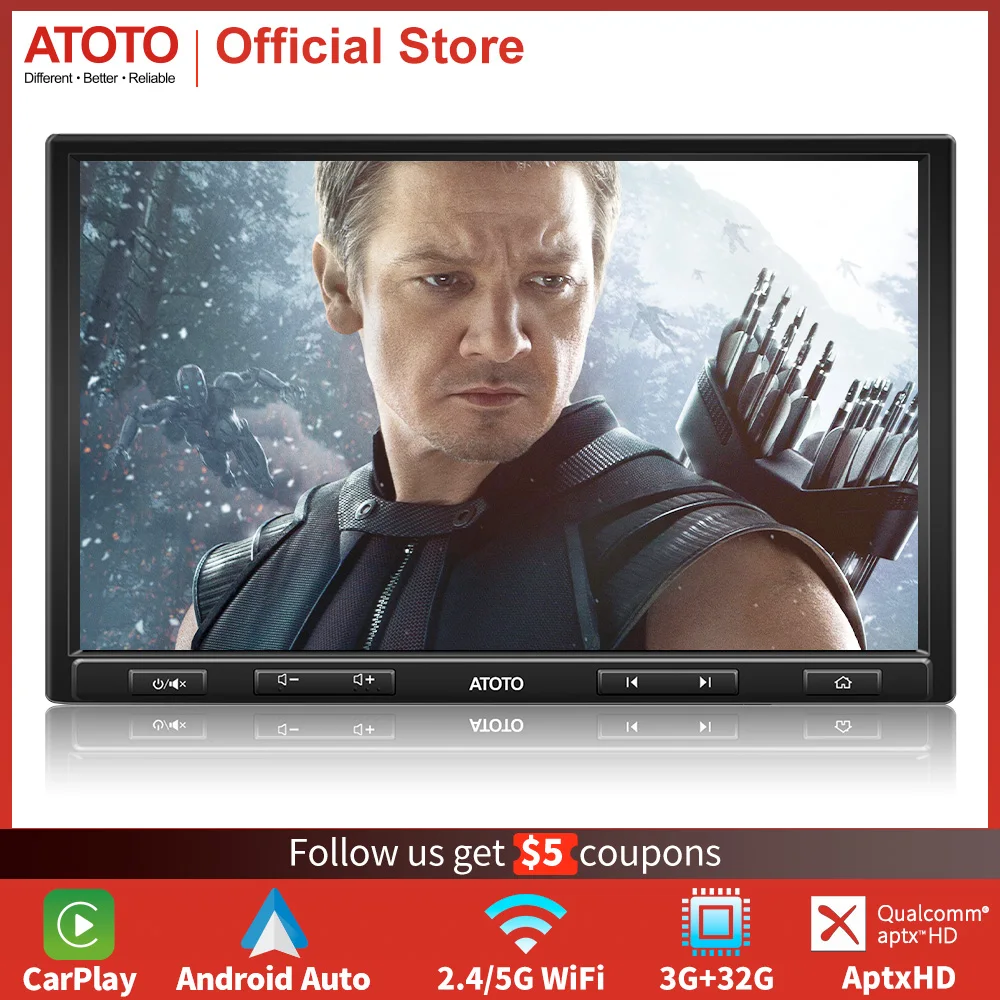 Atoto 2 Din Car Radio 10 Inch Touch Screen Dual Bluetooth Car Player ...