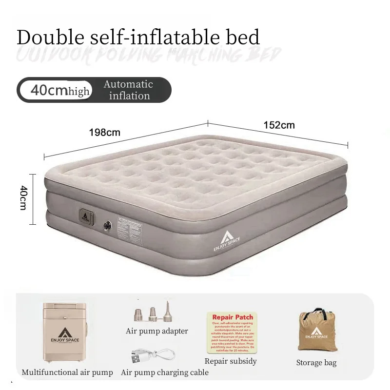 Outdoor-Inflatable-Mattress-Camping-Folding-Bed-Automatic-Inflatable ...
