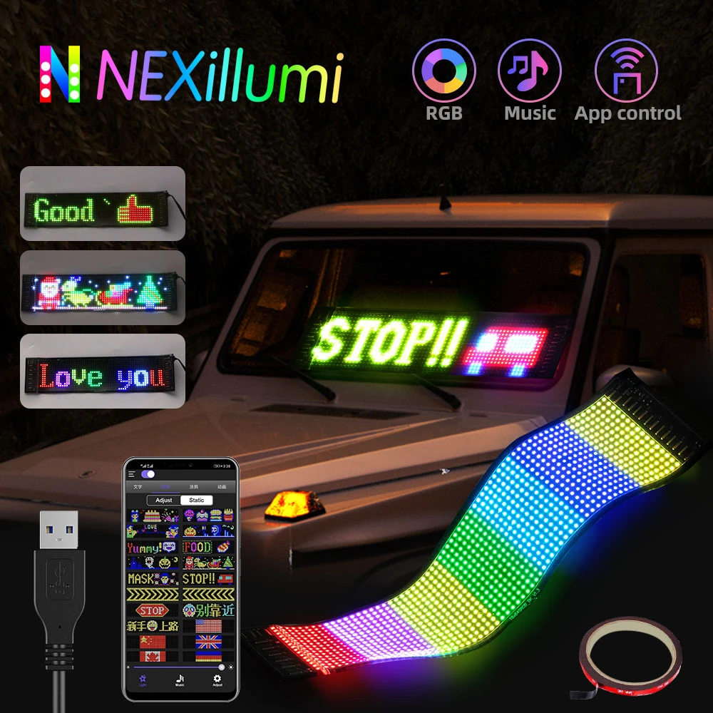LED Matrix Pixel Panel ,USB 5V Flexible Addressable RGB Pattern ...