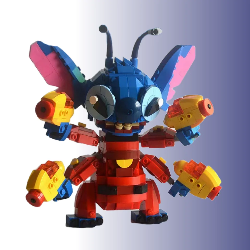 19CM-Disney-568pcs-Bricks-Stitch-Combat-Pattern-Action-Toy-Figures ...