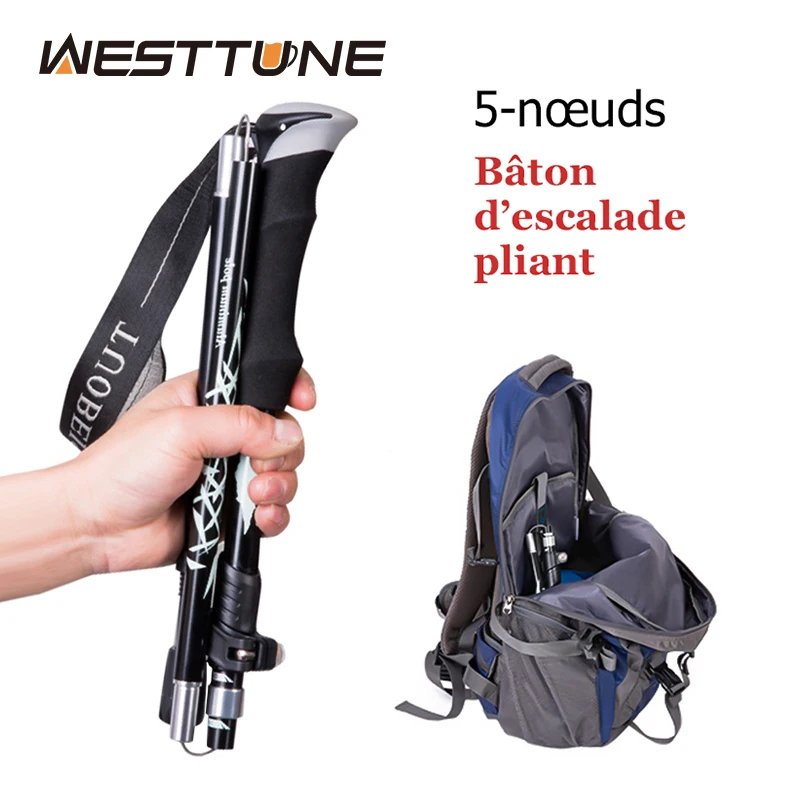 B-ton-de-randonn-e-t-lescopique-pliable-Portable-5-sections-pour ...