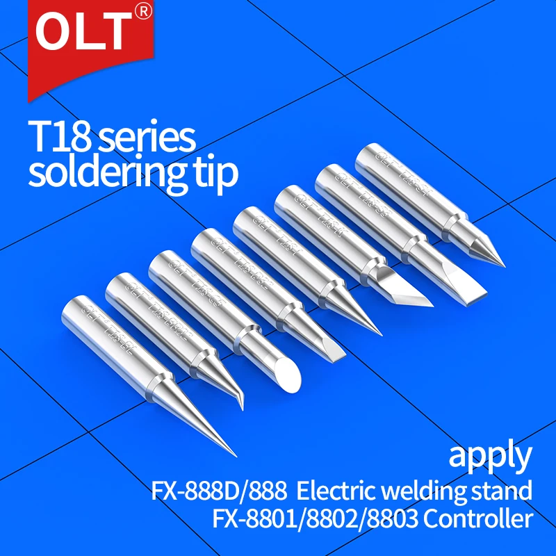 T18 soldering iron tips T18-D08 D12 D16 D24 D32 B K I S4 BL BR02 for ...
